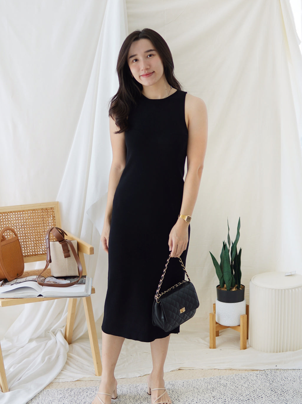 GRACE COLUMN KNIT DRESS – LovelyMadness Clothing Malaysia